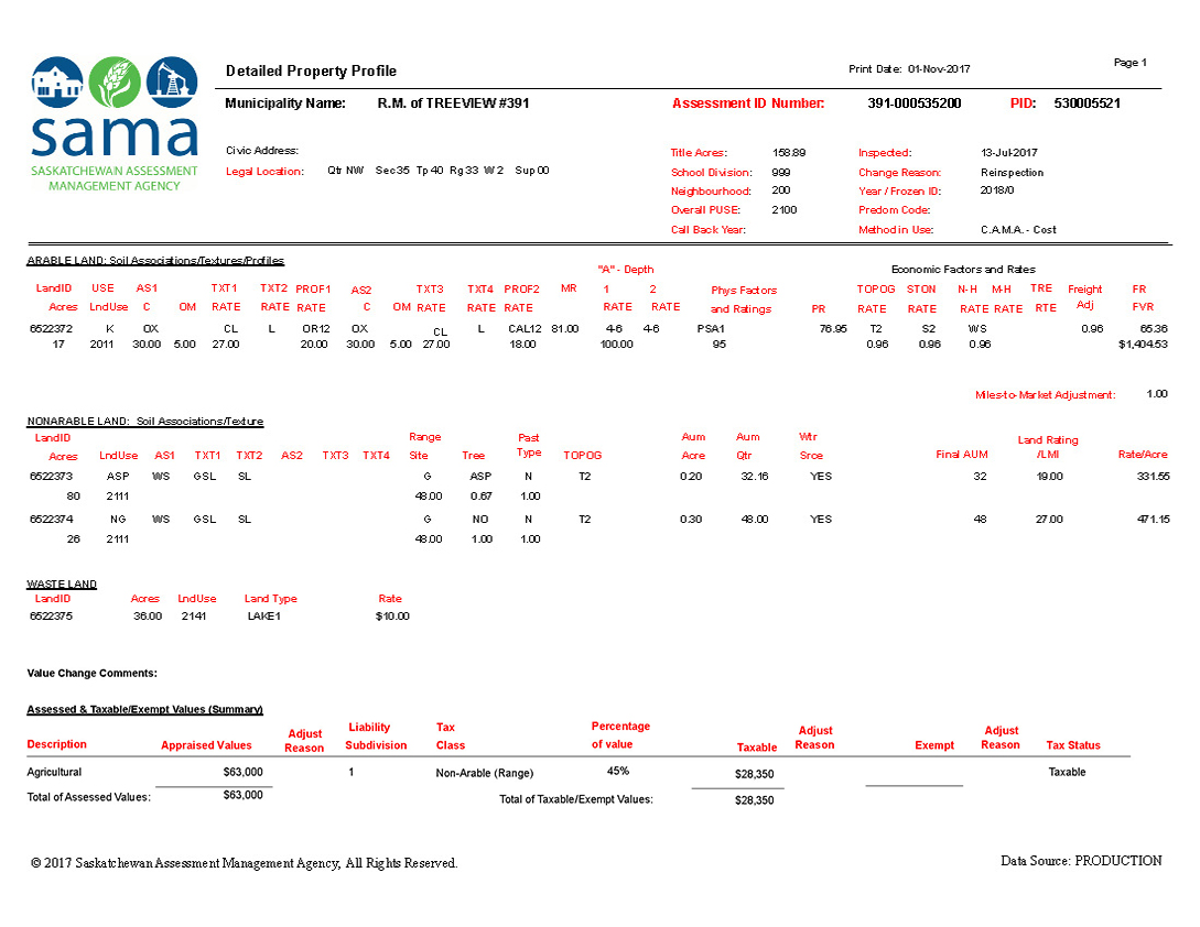 Detailed Property Information | SAMA - Saskatchewan Assessment ...